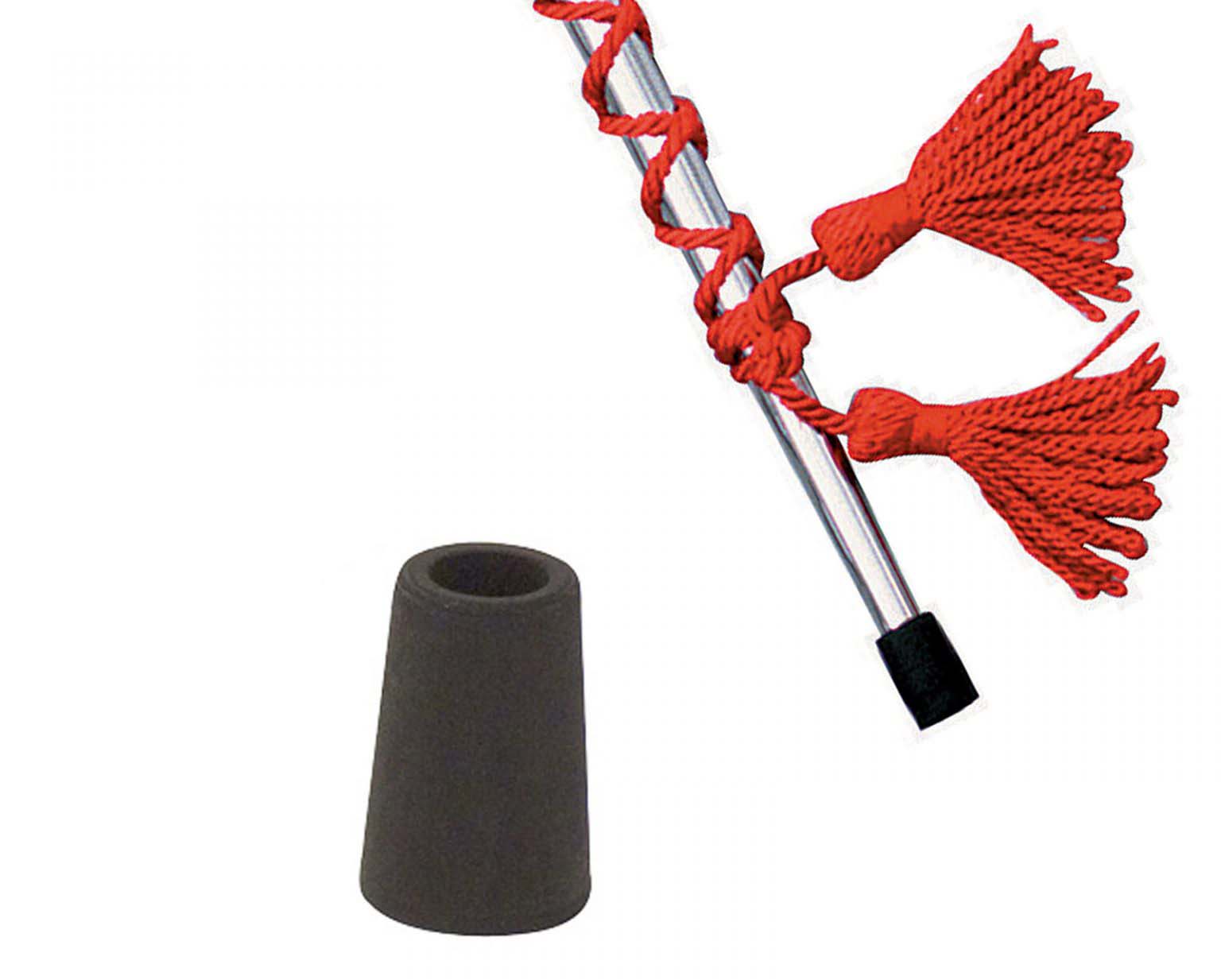 DSI Drum Major Baton Rubber Tip in Black - Drillcomp, Inc.