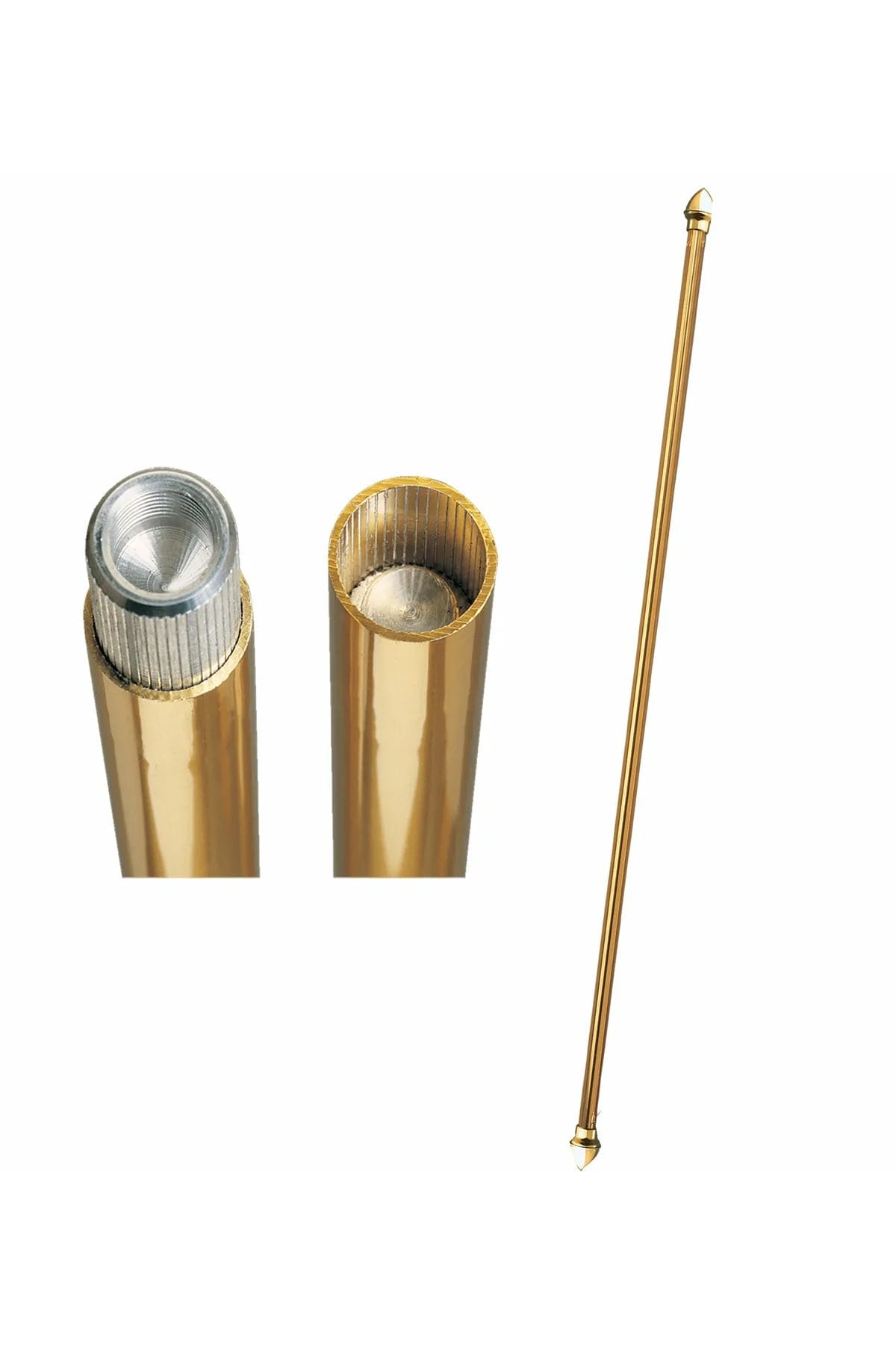 Styleplus Gold Aluminum 2-Piece Banner Pole with Gold Acorn Ends - NOT ...