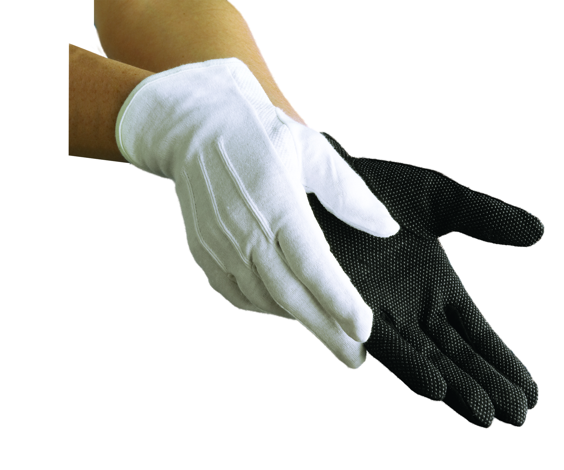 Dinkles Black Cotton Sure-Grip Marching Band and Guard Gloves (Pair ...